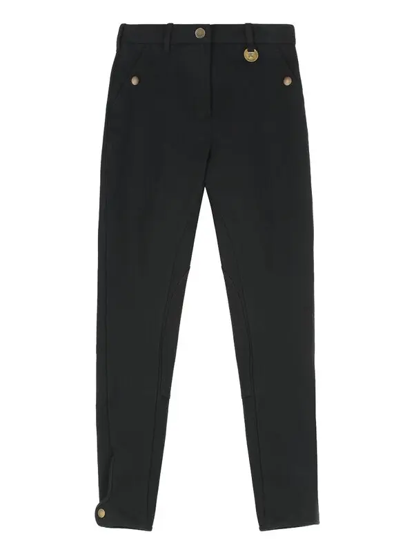 Burberry Jodhpur Trousers With Pinstripe Pattern - Black