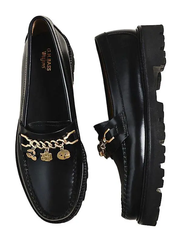 G.H.BASS Weejuns Whitney Charm Loafers - Black