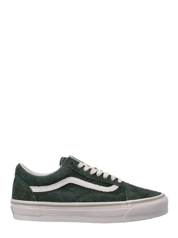 VANS Lx Old Skool Green Suede Sneakers - Shag Suede Kelp