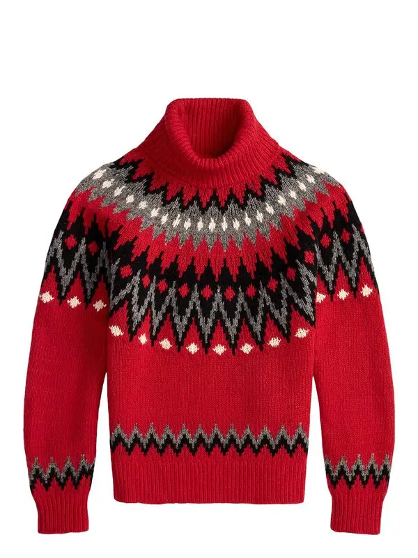 Ralph Lauren Fair Isle Wool-blend Turtleneck Sweater - Fireside R