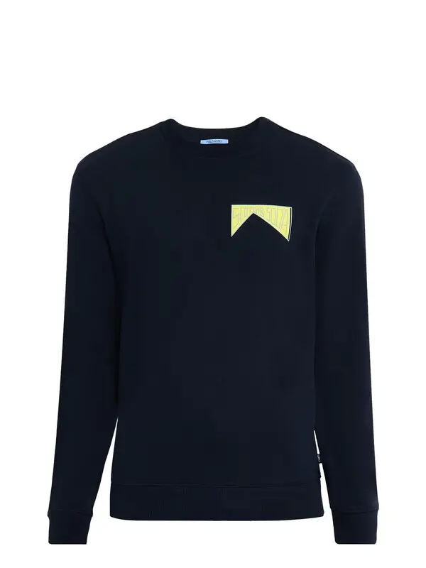 Scotch & Soda Cotton Sweatshirt With Front And Back Artwork - Sky Captai