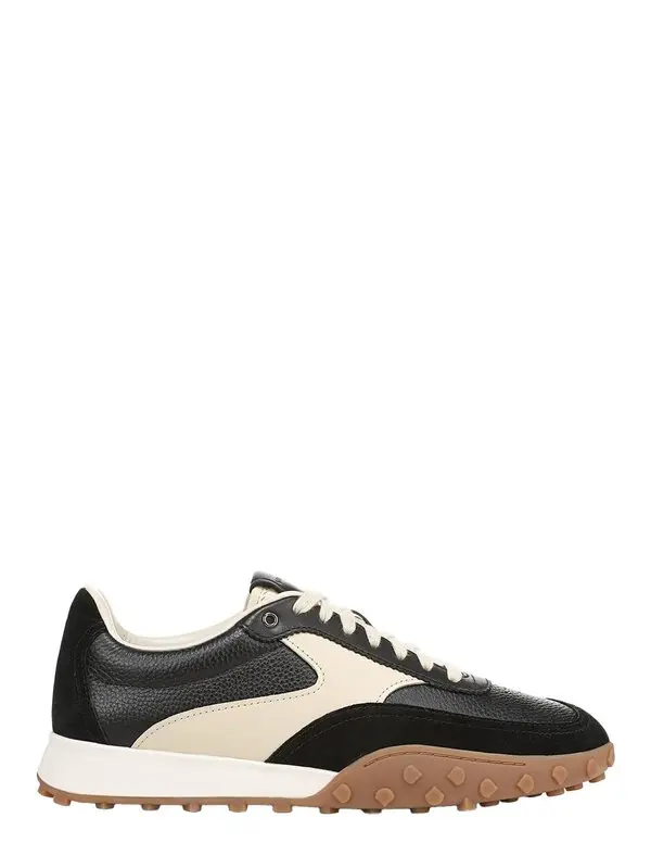 Vince Pallisades Pebbled Leather Runner Sneakers - Black/moonlight