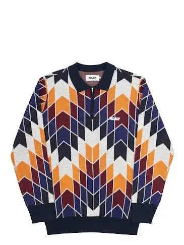 PALACE Purkle Knitorange - White/navy Blue/red