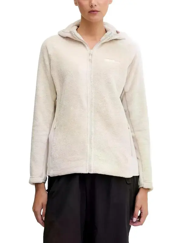 JACK WOLFSKIN Rotwand Zip-up Fleece Hoodie - Neutrals