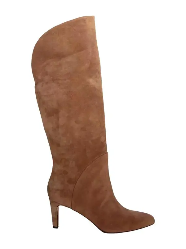 CHUCKIES Suede Heel Boots - Brown