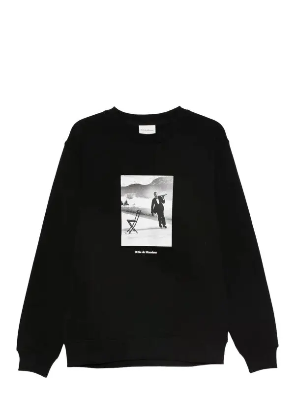 Drole De Monsieur Graphic Print Sweatshirt - Black