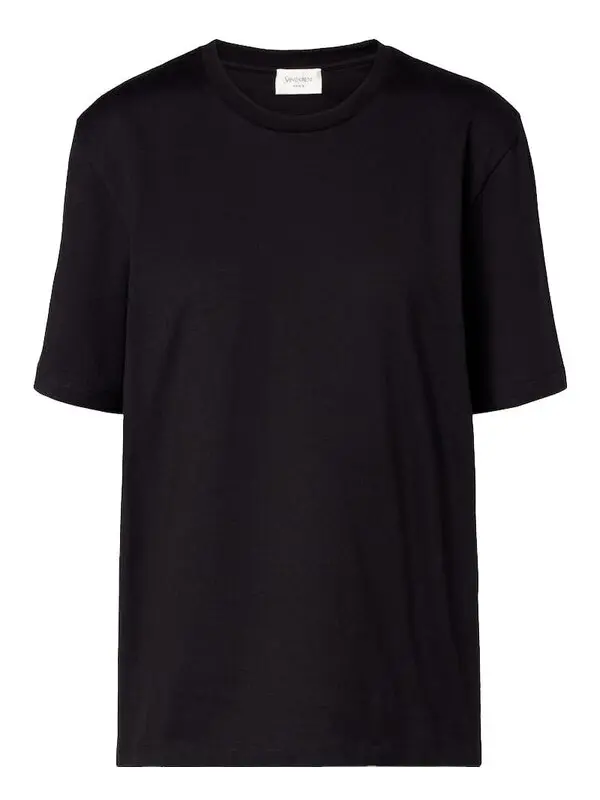 Saint Laurent Crescent Moon Cotton T-shirt - Black