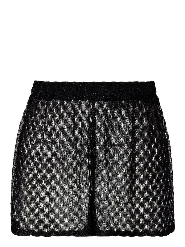 Missoni Crochet Lamé Shorts - Black