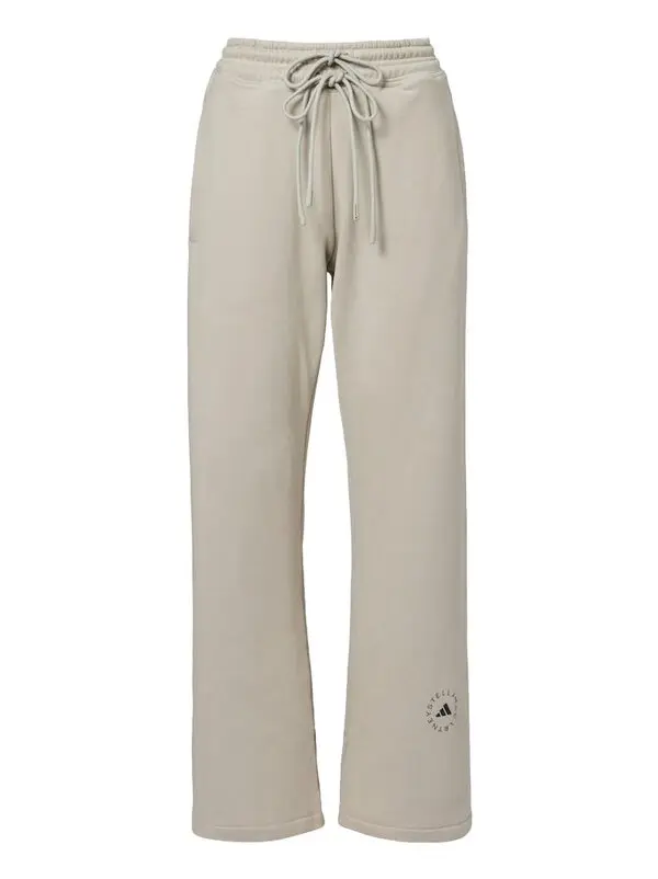 Adidas By Stella McCartney Cotton Jersey Sweatpants - Grey