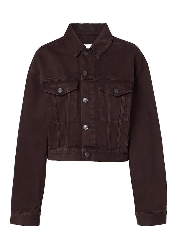 AGOLDE Radley Denim Jacket - Burgundy