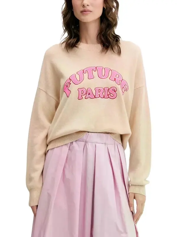From Future Slogan-detail Sweater - Neutrals