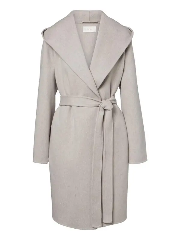 THE ROW Cicero Cashmere Wrap Coat - Grey