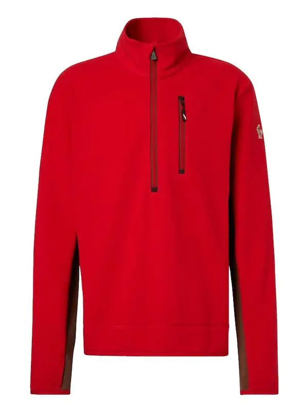 Moncler Fleece Ski Sweater - Red