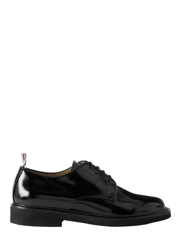Thom Browne Polished-leather Derby Shoes - Black