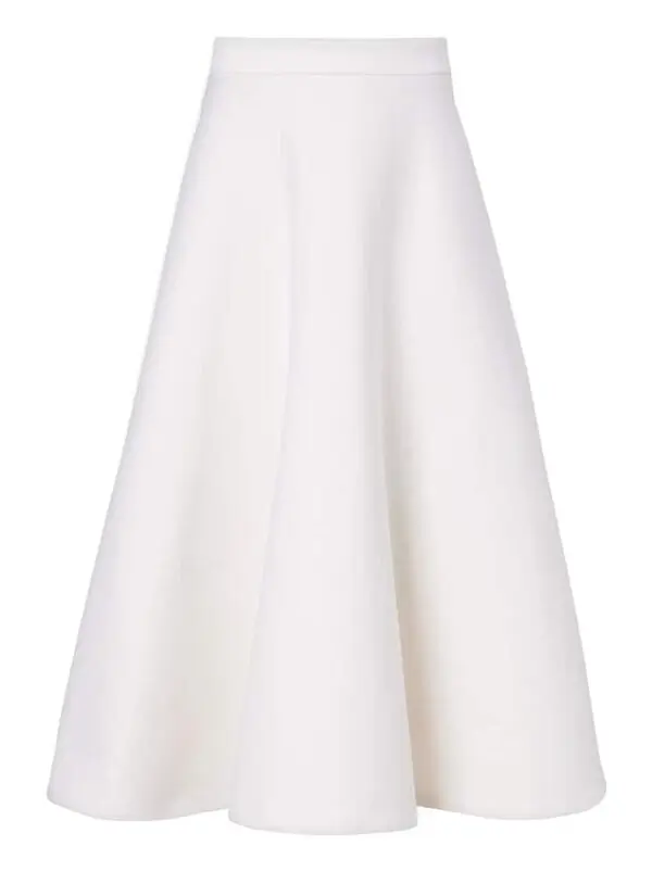 Max Mara Gathered Midi Skirt - White