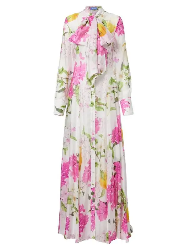 LEO LIN Lilith Printed Maxi Dress - White