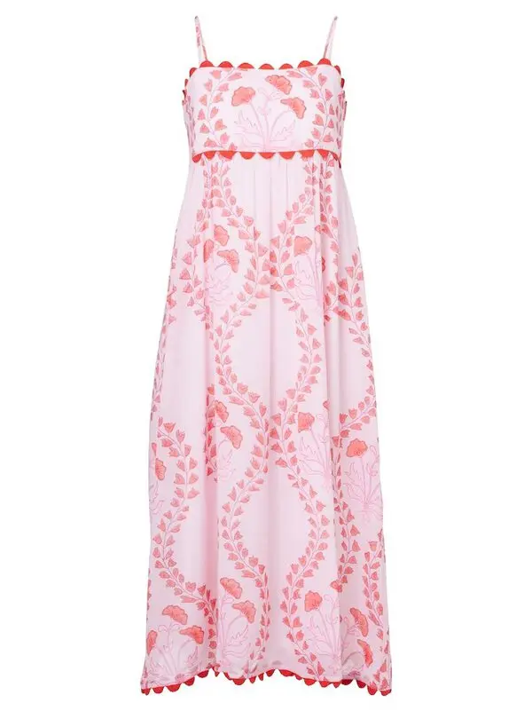 JULIET DUNN Printed Cotton Midi Shirt Dress - Multicoloured