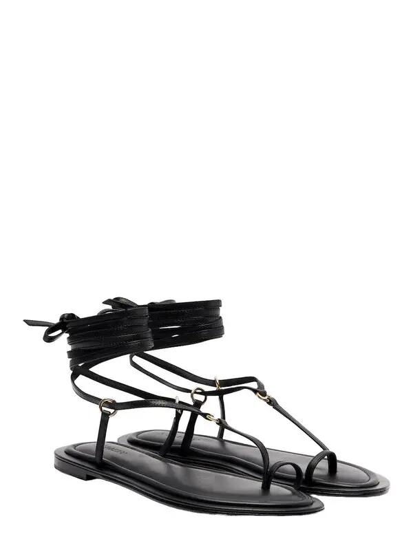 A.emery Tesni Leather Sandals - Black