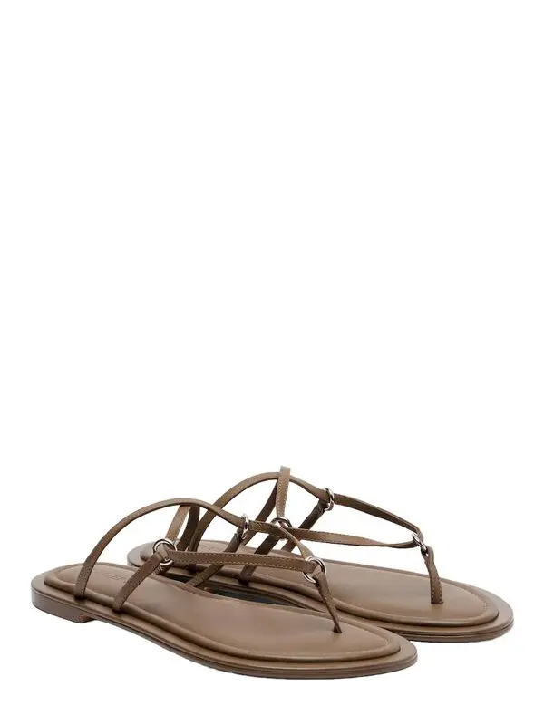 A.emery Nanaka Leather Sandals - Brown