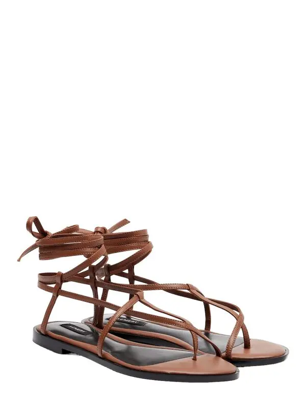 A.emery Kir Leather Sandals - Brown