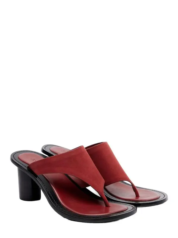 A.emery Hardie Suede Thong Sandals - Red