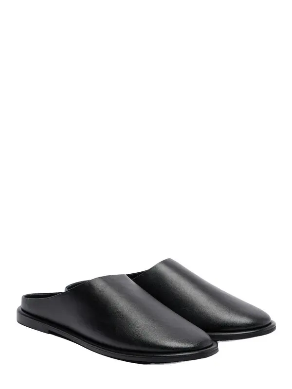 A.emery Spencer Leather Mules - Black