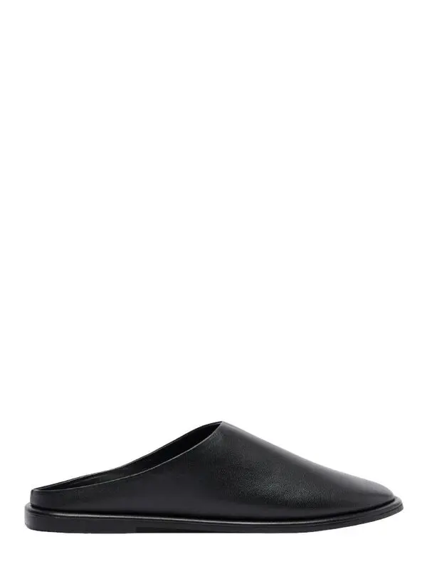 A.emery Spencer Leather Mules - Black