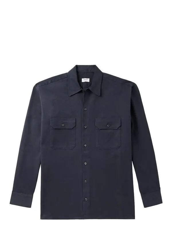 GHIAIA Cotton-twill Shirt - Blue