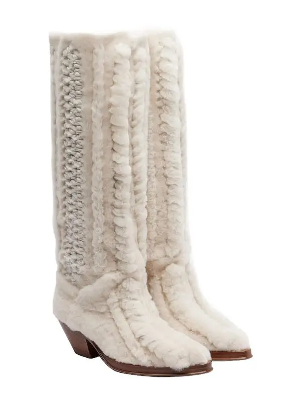 Gabriela Hearst Joseph Shearling Knee-high Boots - White