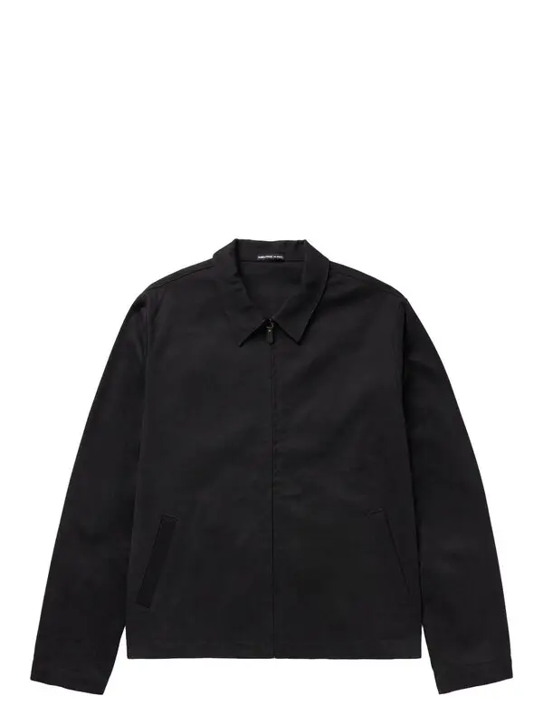 JAMES PERSE Cotton-blend Twill Coach Jacket - Black