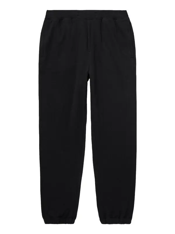 Lululemon Steady State Slim-fit Tapered Cotton-blend Jersey Sweatpants - Black