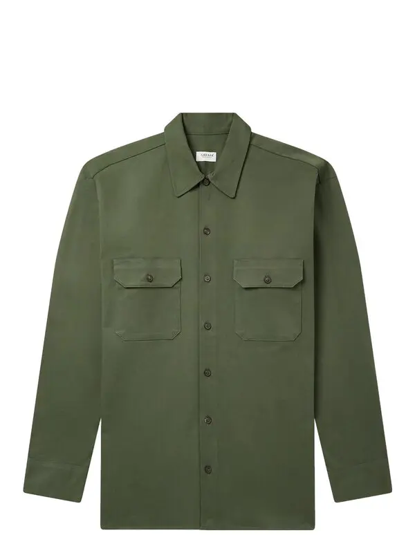 GHIAIA Cotton-twill Shirt - Green