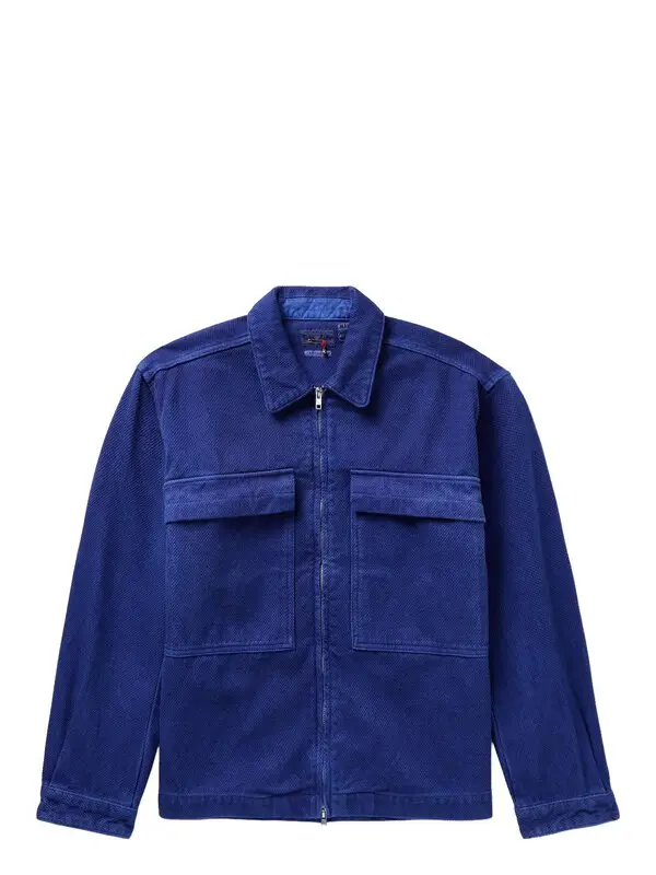 Blue Blue Japan Indigo-dyed Sashiko Cotton Jacket - Blue