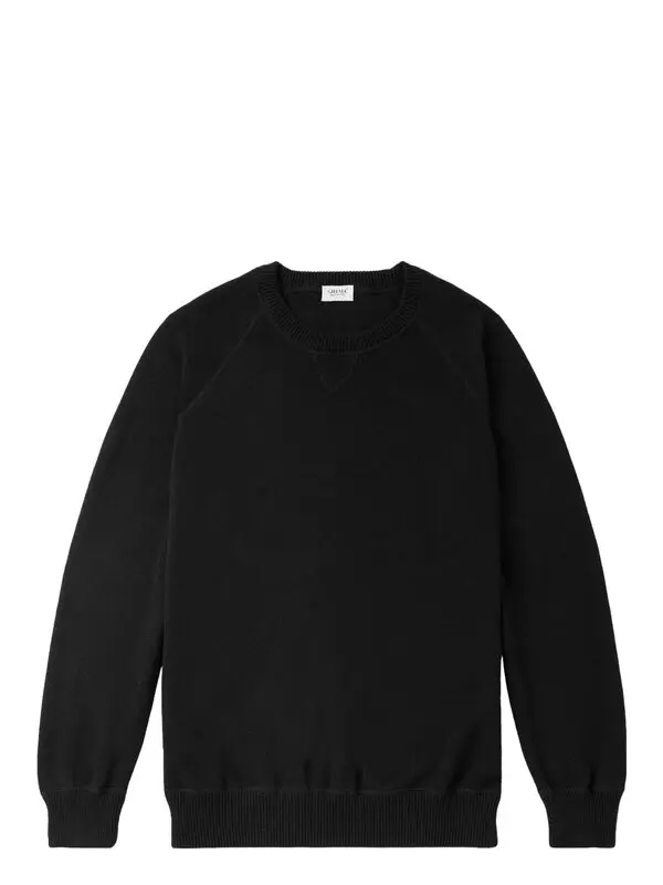 GHIAIA Cotton Sweater - Black