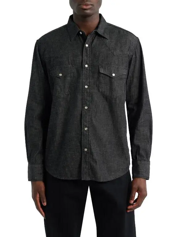 Edwin Denim Western Button-up Shirt - Black Denim