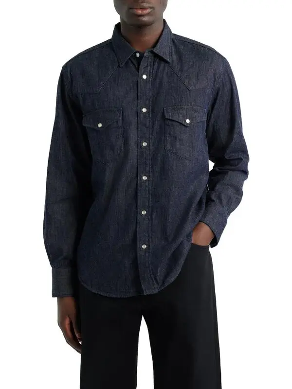 Edwin Denim Western Button-up Shirt - Blue Denim