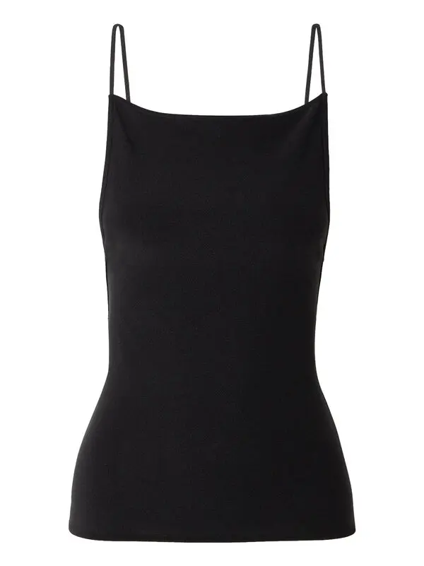 ST. AGNI Open-back Tencel Lyocell-blend Tank - Black