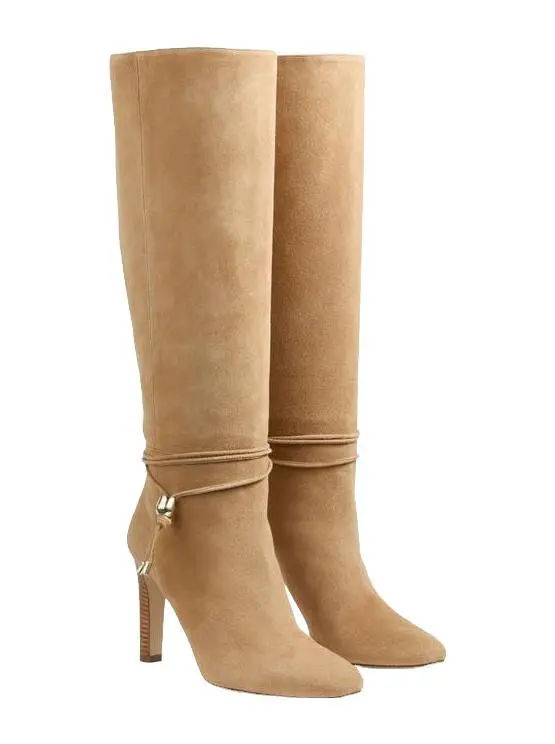 LK BENNETT Loretta Knee High Boots - Camel