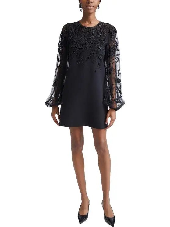 Carolina Herrera Sequin-embroidered Cocktail Dress - Black Multi