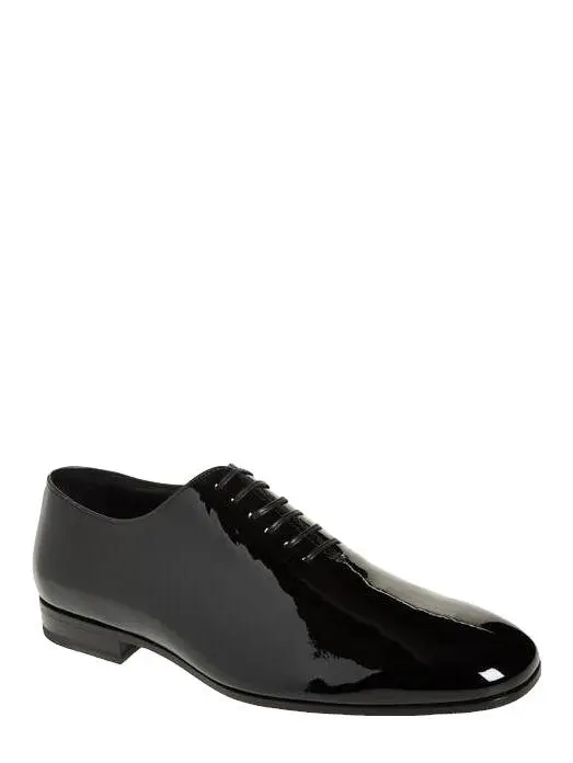 FERRAGAMO Astro Patent Leather Wholecut Shoes - Nero Nero Nero