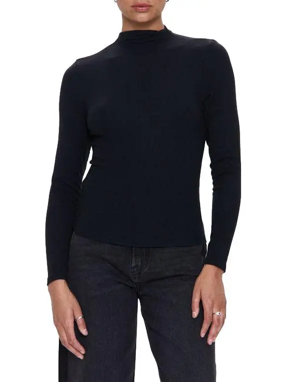 PISTOLA Dara Mock Neck Rib Top - Noir