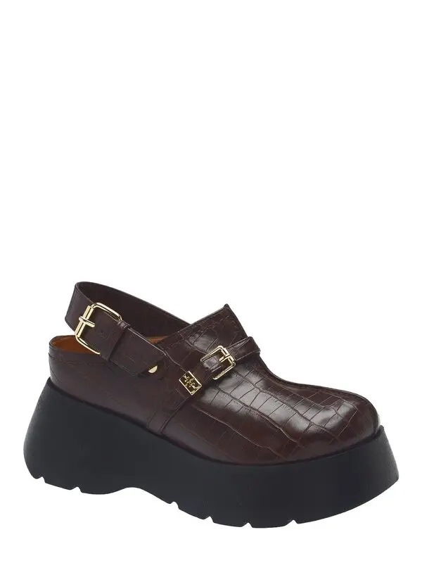 GANNI Kat Platform Mule - Chocolate Fondant