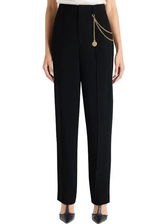 Cinq À Sept Alaina Chain Detail Trousers - Black