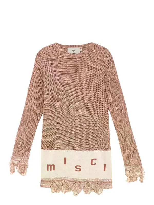 MISCI Fringed Sweater - Brown