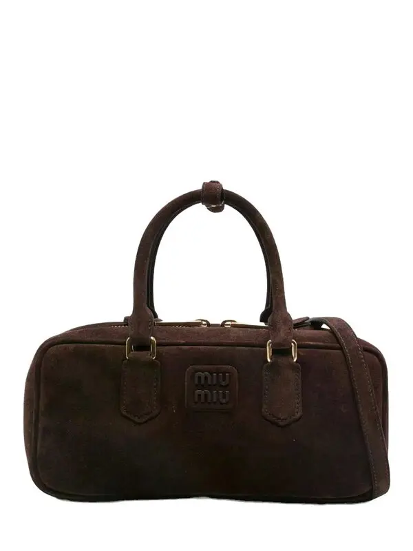 Miu Miu Top-handle Zip-fastening Tote - Brown
