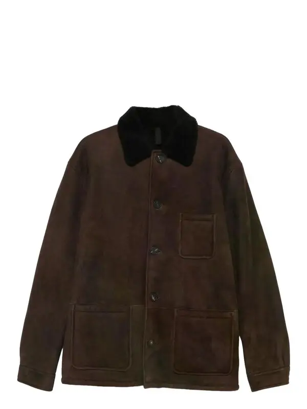 Tagliatore Fur Collar Pocket Coat - Brown