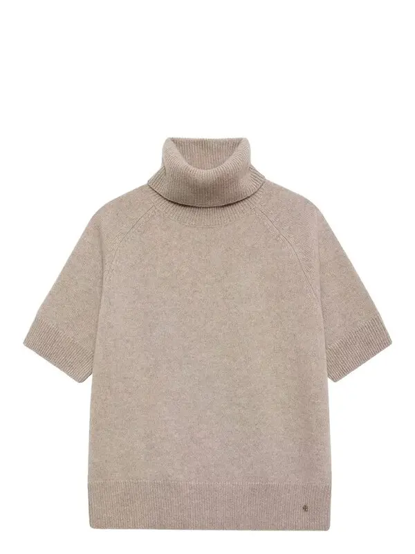 ANINE BING Jackson Turtleneck Top - Neutrals