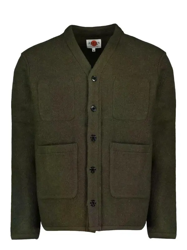 JAPAN RAGS Seiji Wool Cardigan - Green