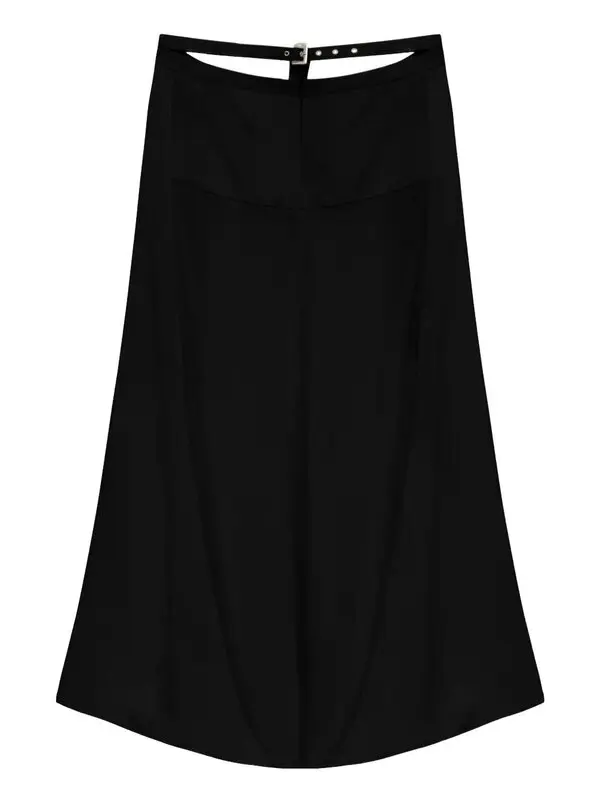 MISCI Elisa Belted Crepe Maxi Skirt - Black