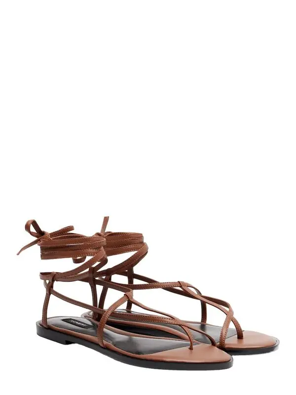 A.emery Kir Leather Sandals - Brown
